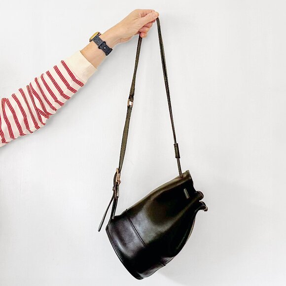 Coach | Bags | Rare Coach Vintage 9s Bixby Sling Black Leather Bag ...